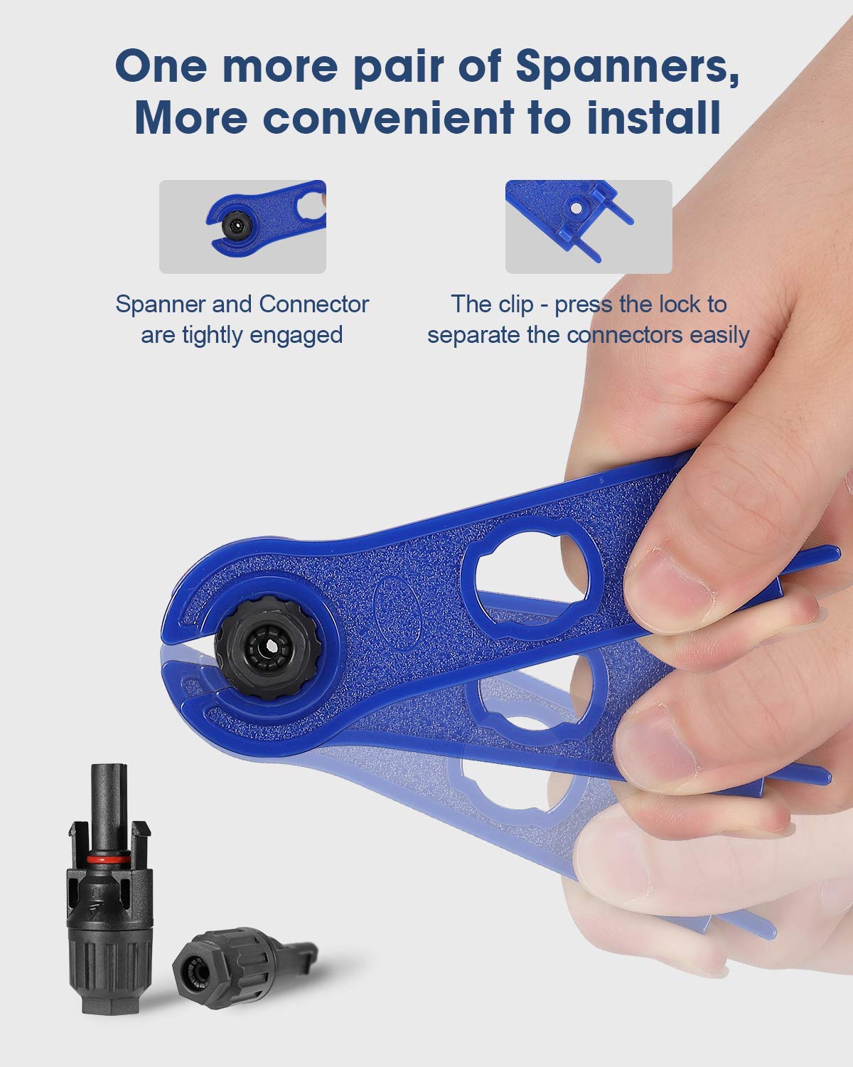 BougeRV Solar Wiring Kit, 6 Pair Solar Connectors and 1 Pair 20 Feet Solar Cable and 1 Pair Solar Panel Cable Spanner Tool and 1 PCS Solar Panel Cable Connector Crimper Tool for Solar Panel