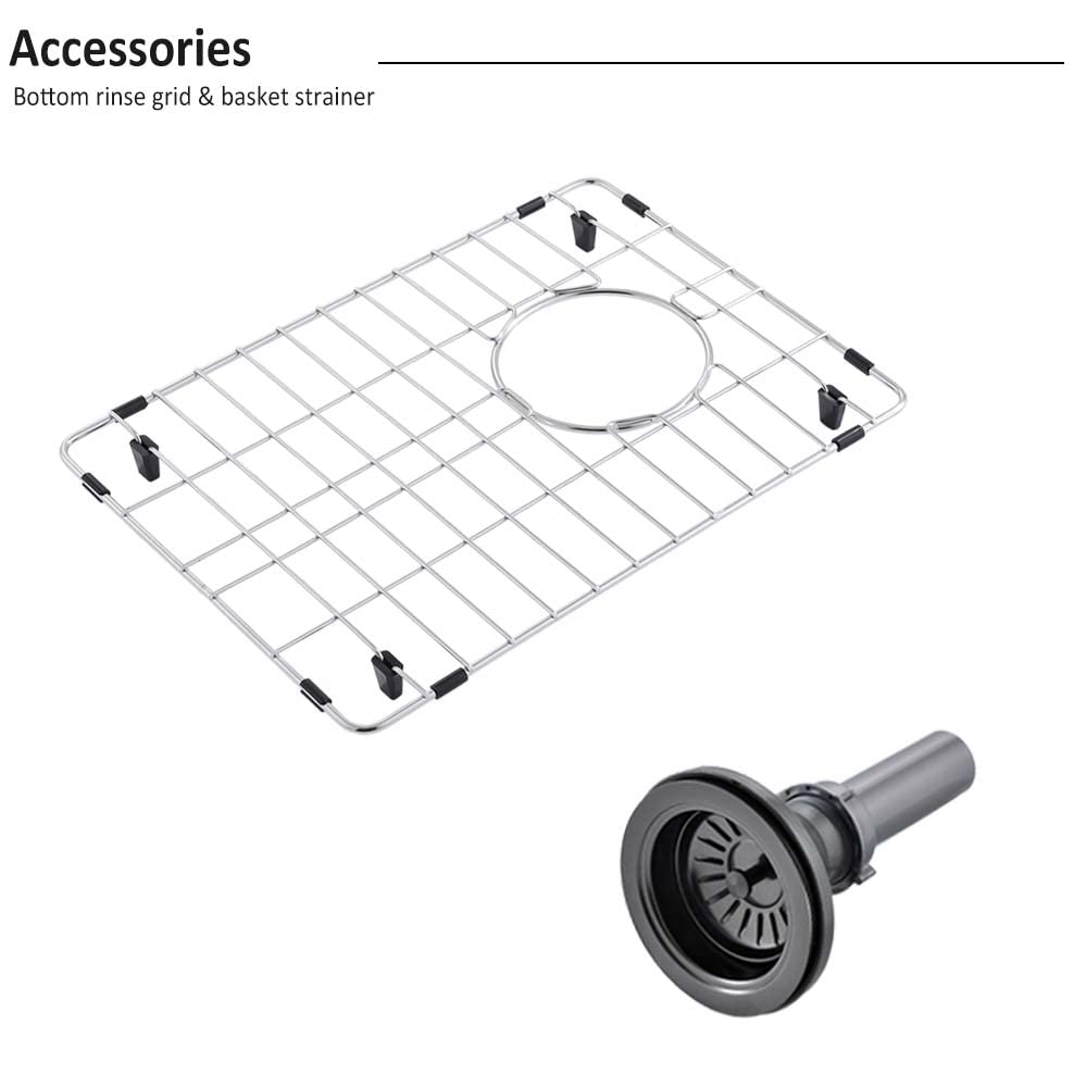 Bar Sink Undermount 12x16 Black -Wesliv 12 Inch Black Undermount Bar Sink Small Wet Bar Sink 16 Gauge Stainless Steel Single Bowl Bar Sink with Bottom Grid