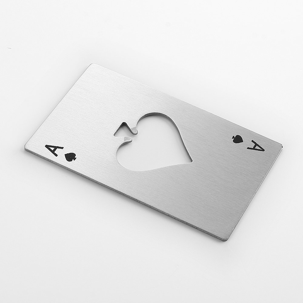 Bottle Opener,QLL 3 Pcs Stainless Steel Credit Card Size Casino Bottle Opener for Your Wallet