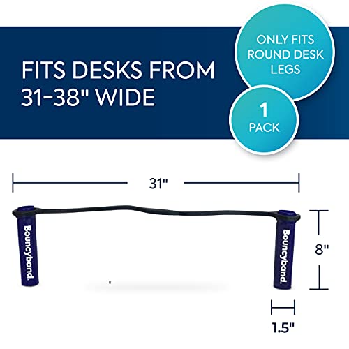 Bouncy Bands for Wide Desks (Blue) – Sensory Tool That Allows Students to Move As They Work, Increasing Focus and Academic Performance, Relieves Anxiety, Hyperactivity, Frustration and Boredom