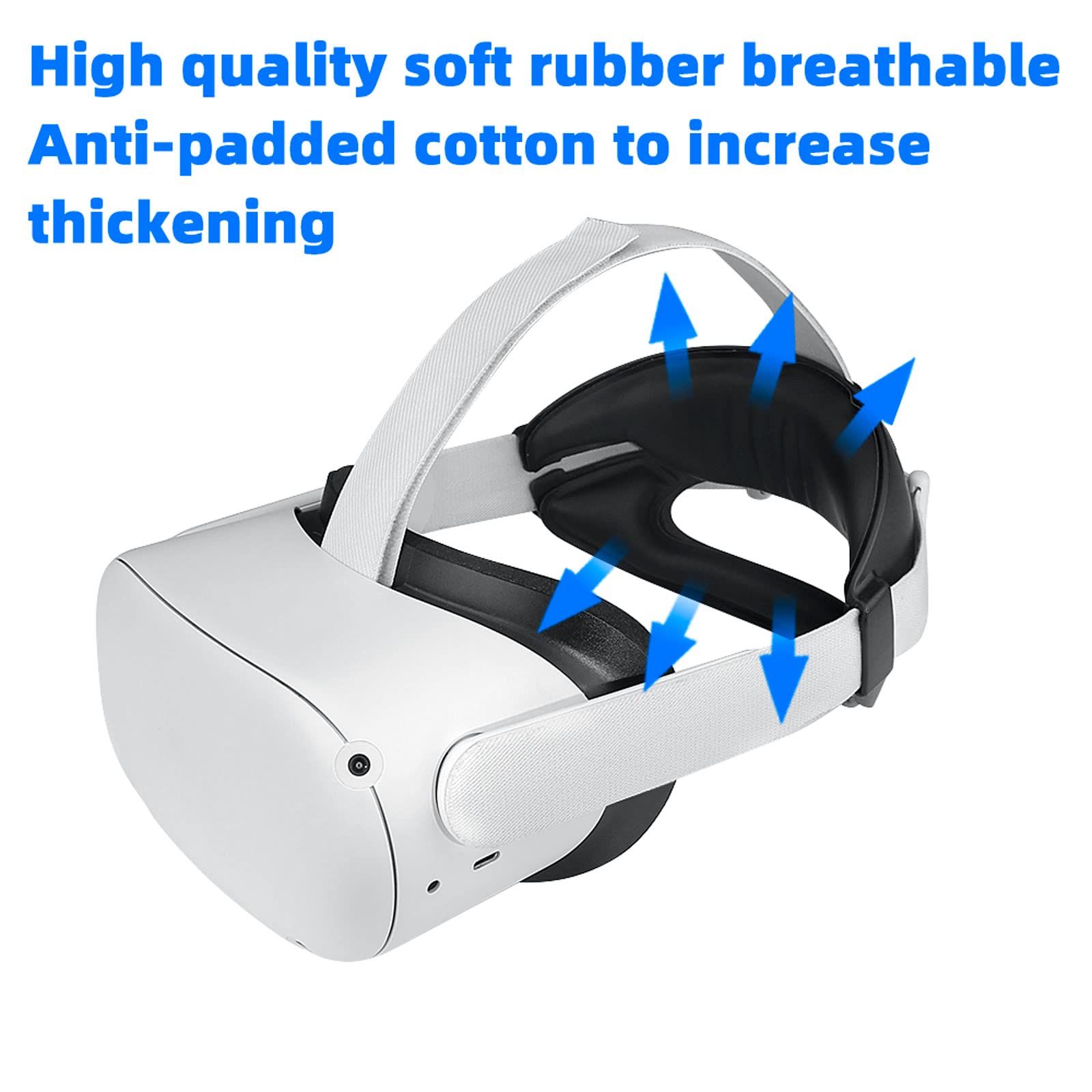 RCstyle Simple Quick Release Pillow for Oculus Quest 2,Gravity Pressure Balance Head Back Padding for Oculus Quest 2 Headset,Elite Strap Extension for Oculus Quest 2 Accessories