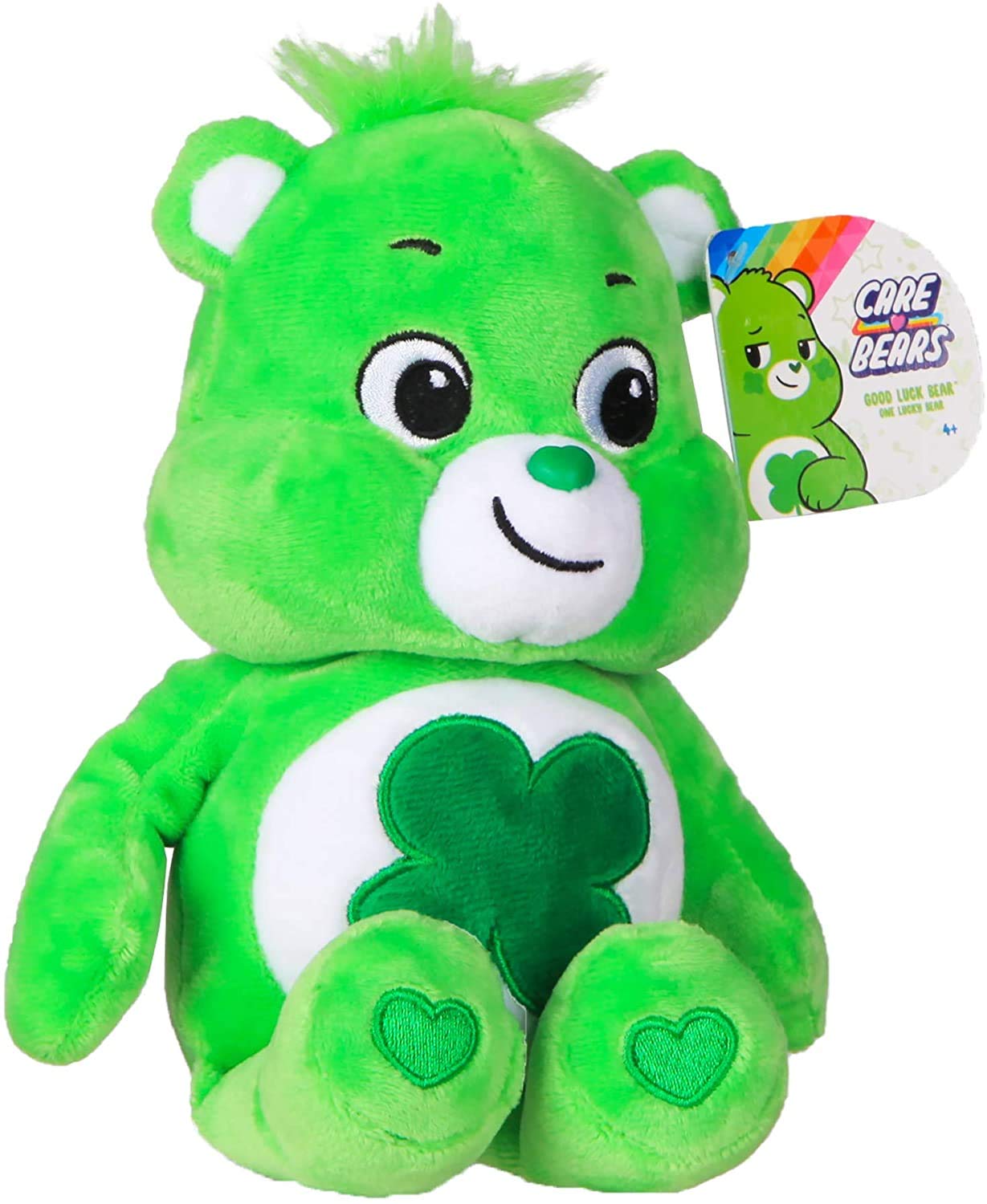 Iconic Care Bear 9 inch Plush- Good Luck Bear- I am Full of Luck! Collect All six!