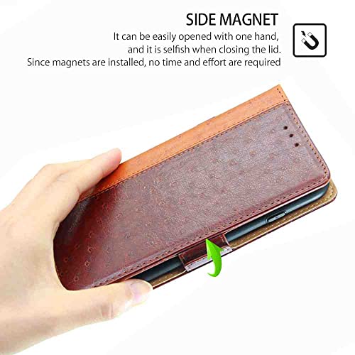 CYR-Guard Phone Cover Wallet Folio Case for Oppo REALME 7 PRO, Premium PU Leather Slim Fit Cover for REALME 7 PRO, Good Touch, Brown