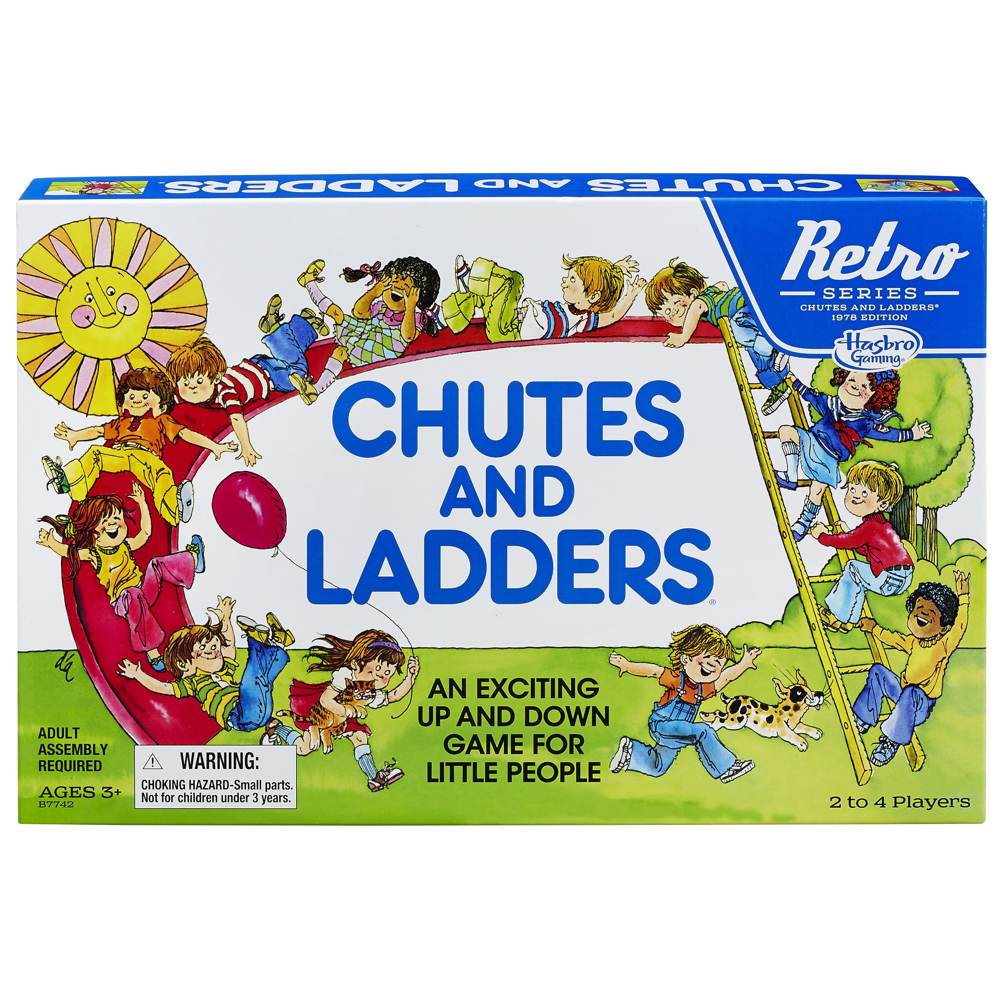 Hasbro Gaming Chutes and Ladders Game: Retro Series 1978 Edition