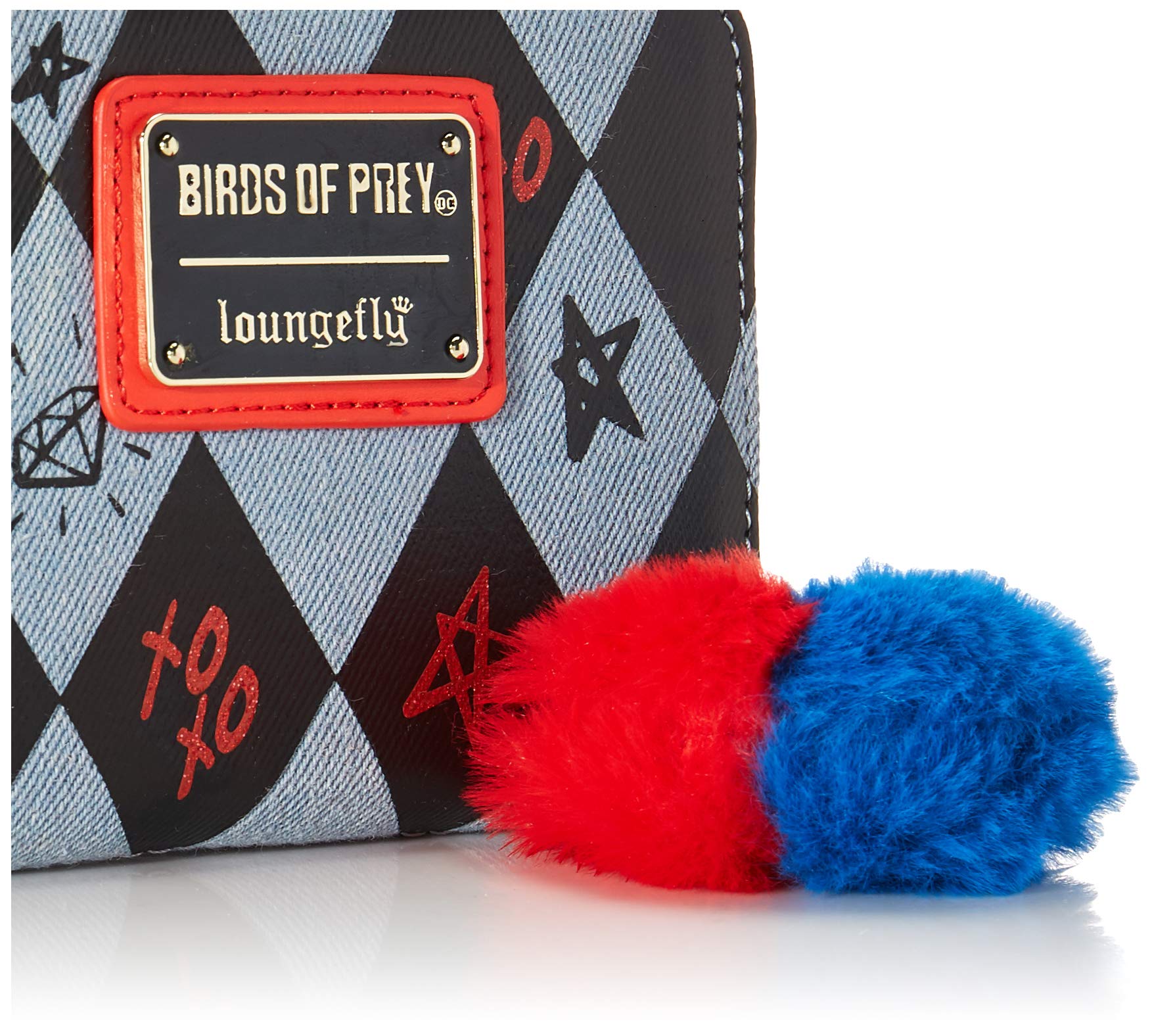 Loungefly x Birds of Prey Harley Quinn Eyes Zip-Around Wallet, Multi, Adults and children 14+