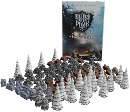 Rebel Studio Frostpunk The Board Game Resources Expansion - 98 Plastic Miniatures, Deluxe Component Upgrade for Enhanced Gameplay Aesthetics! Ages 16+, 1-4 Players, 120-150 Minute Playtime