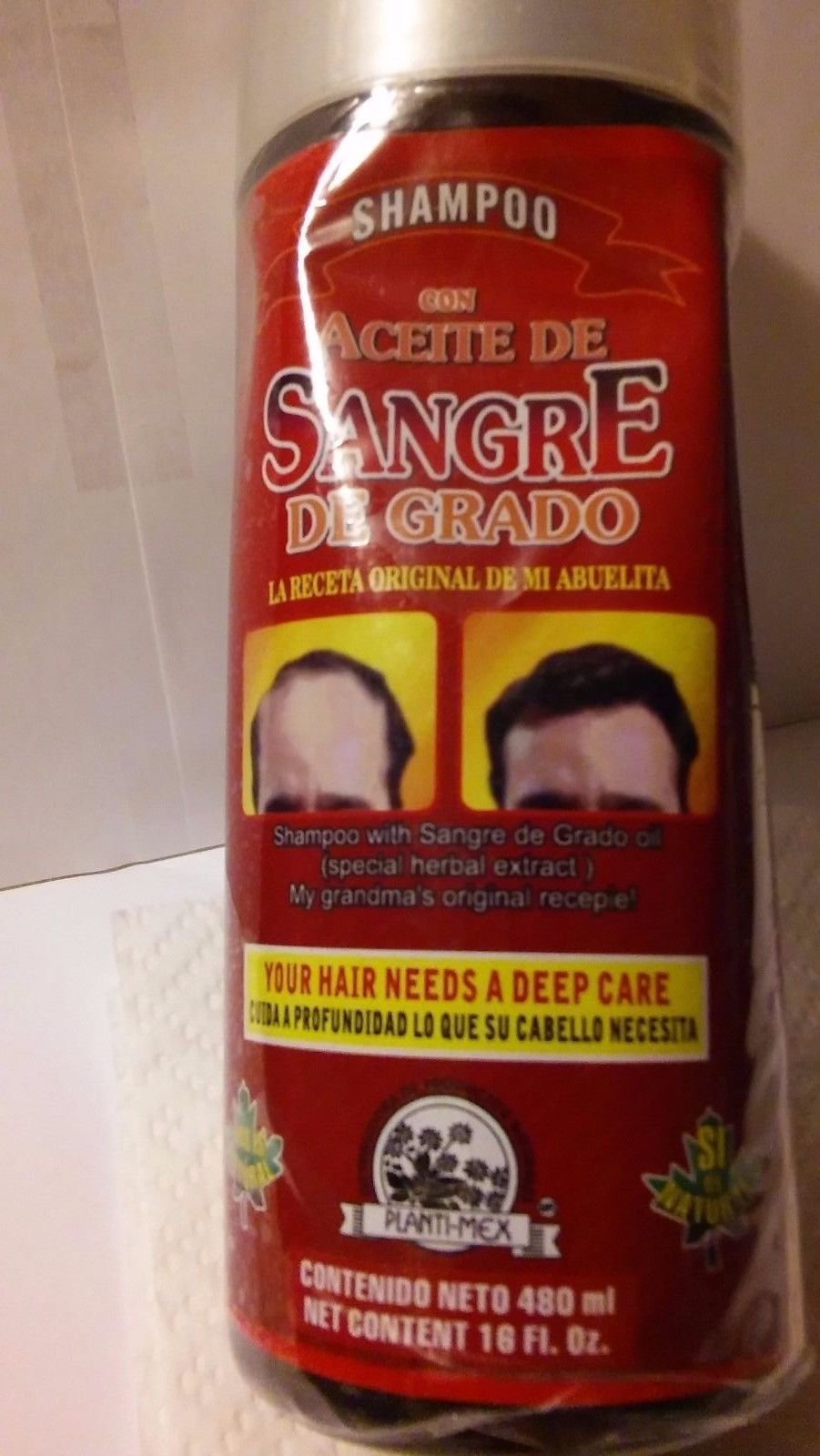 Shampoo con aceite de grado 16 oz