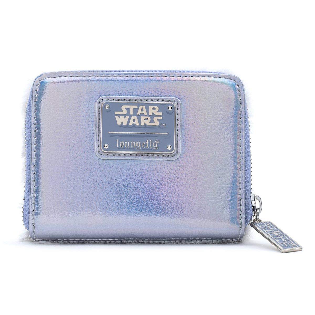 Loungefly x Star Wars The Empire Strikes Back 40th Anniversary Hoth Faux Fur Zip-Around Wallet (Blue, One Size)