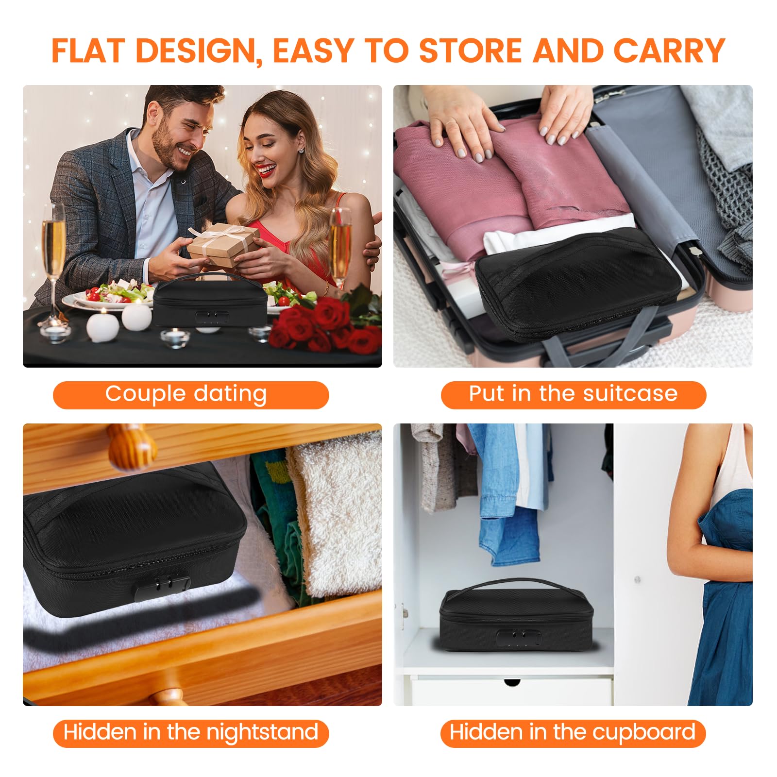 JINXOLET discreet lockable storage toy bag box organizer container