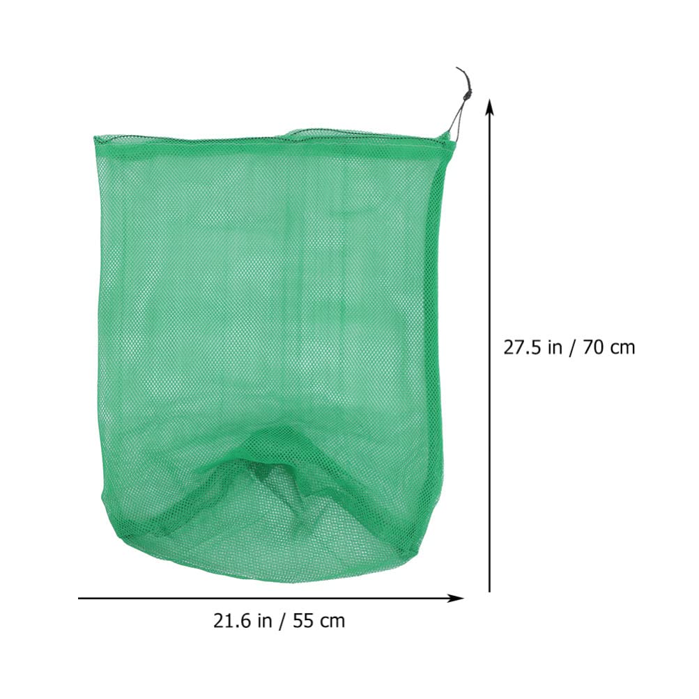 BESPORTBLE 4Pcs Portable Nylon Fishing Net Diving Fish Net Bag Drawstring Fish Catching Net