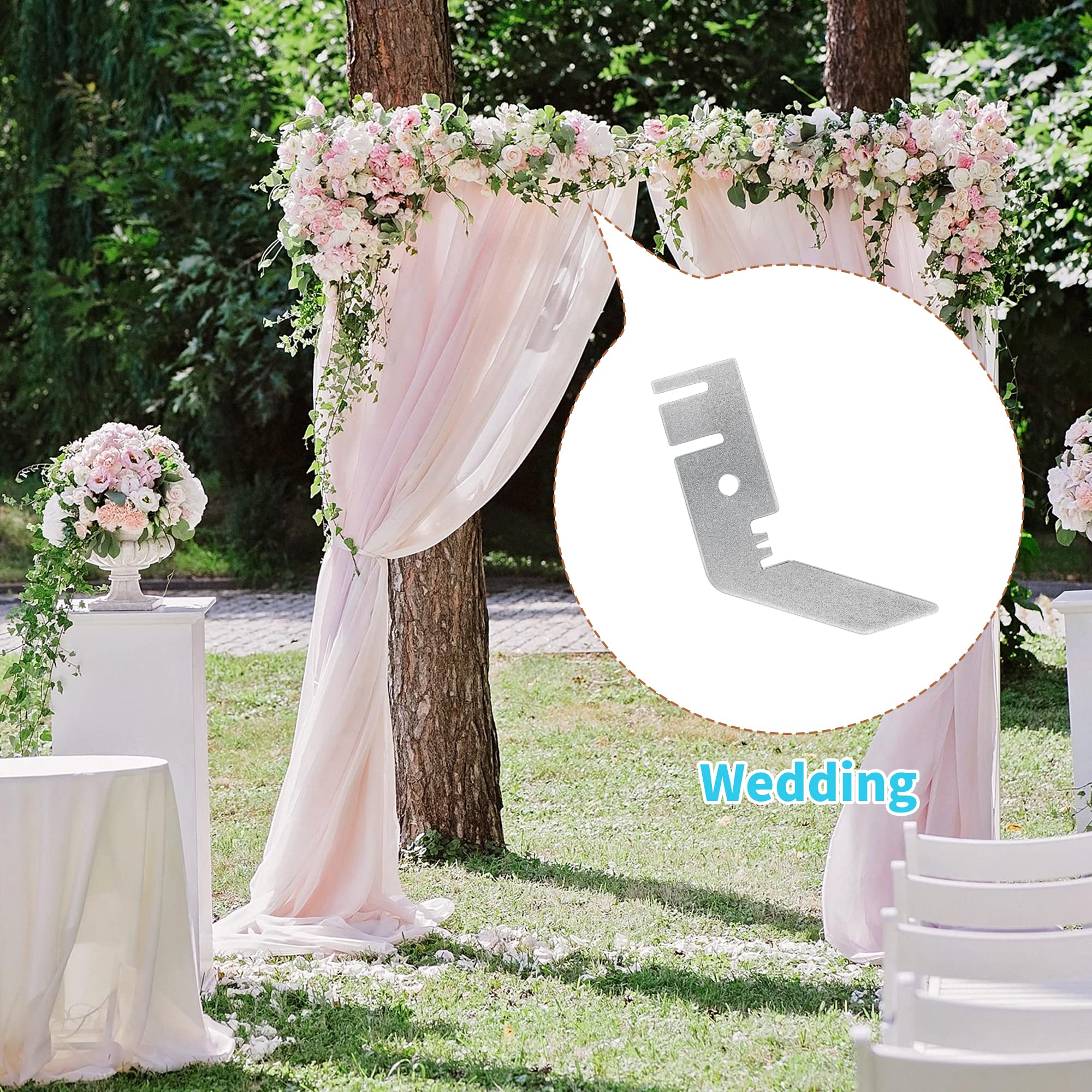 ZhouDaShu Double Crossbar Valance Hanger for Drape Backdrop Stand,Crossbar Hangers for Commercial Pipe and Drape Backdrop Kit,3'' Wedding Hanger Parties Decoration Backdrop Stand Hooks(4 PCS)