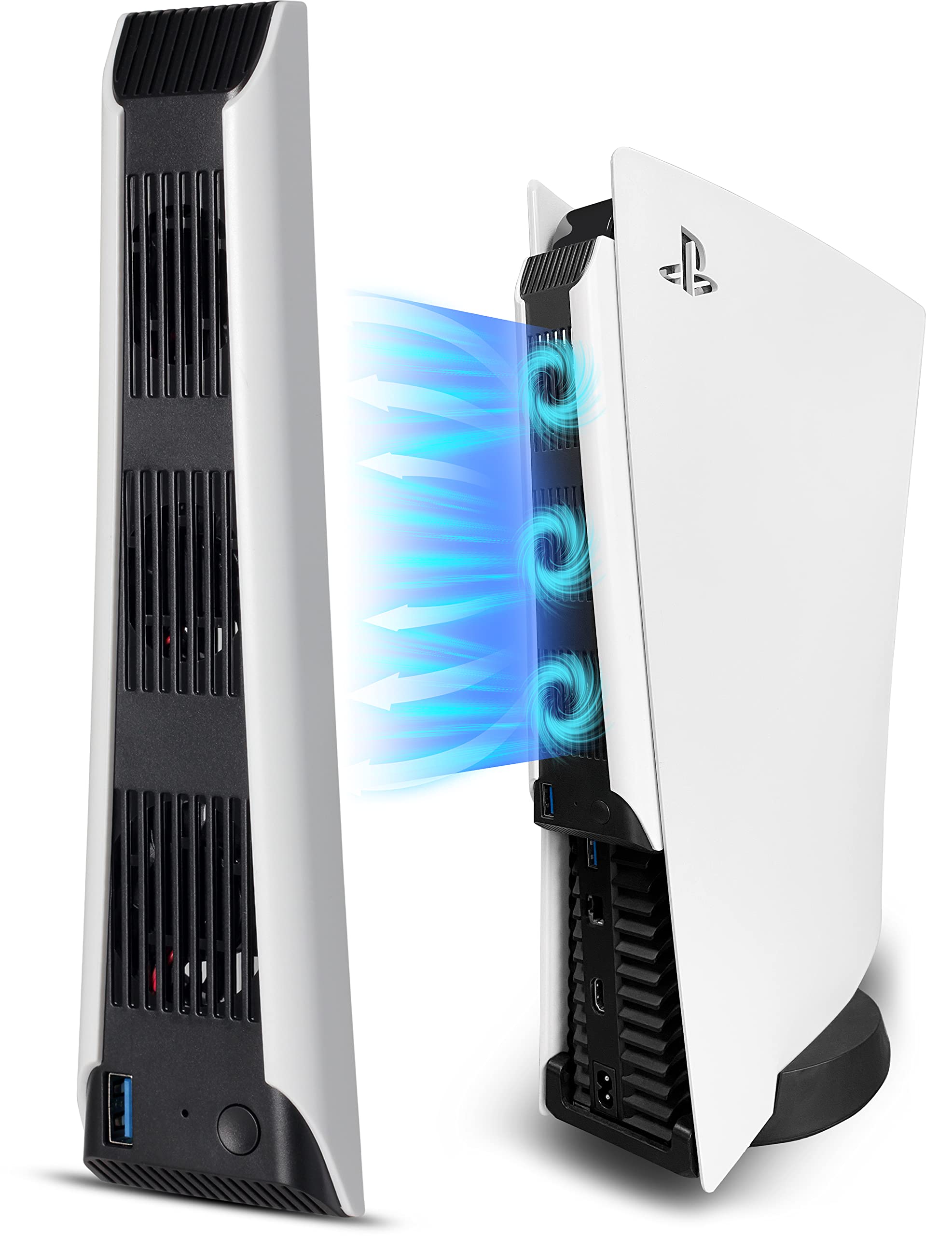 AQIDAP Cooling Fan for PS5 PlayStation 5 Both Disc and Digital Editions Efficient Cooling System