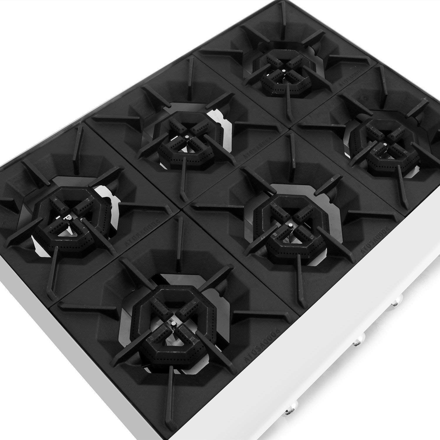 CookRite ATHP-36-6 Commercial Hot Plate Countertop Six Burner Liquid Propane Range 36" - 150,000 BTU