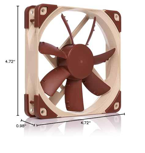 Noctua NF-S12A PWM, Premium Quiet Fan, 4-Pin (120mm, Brown)