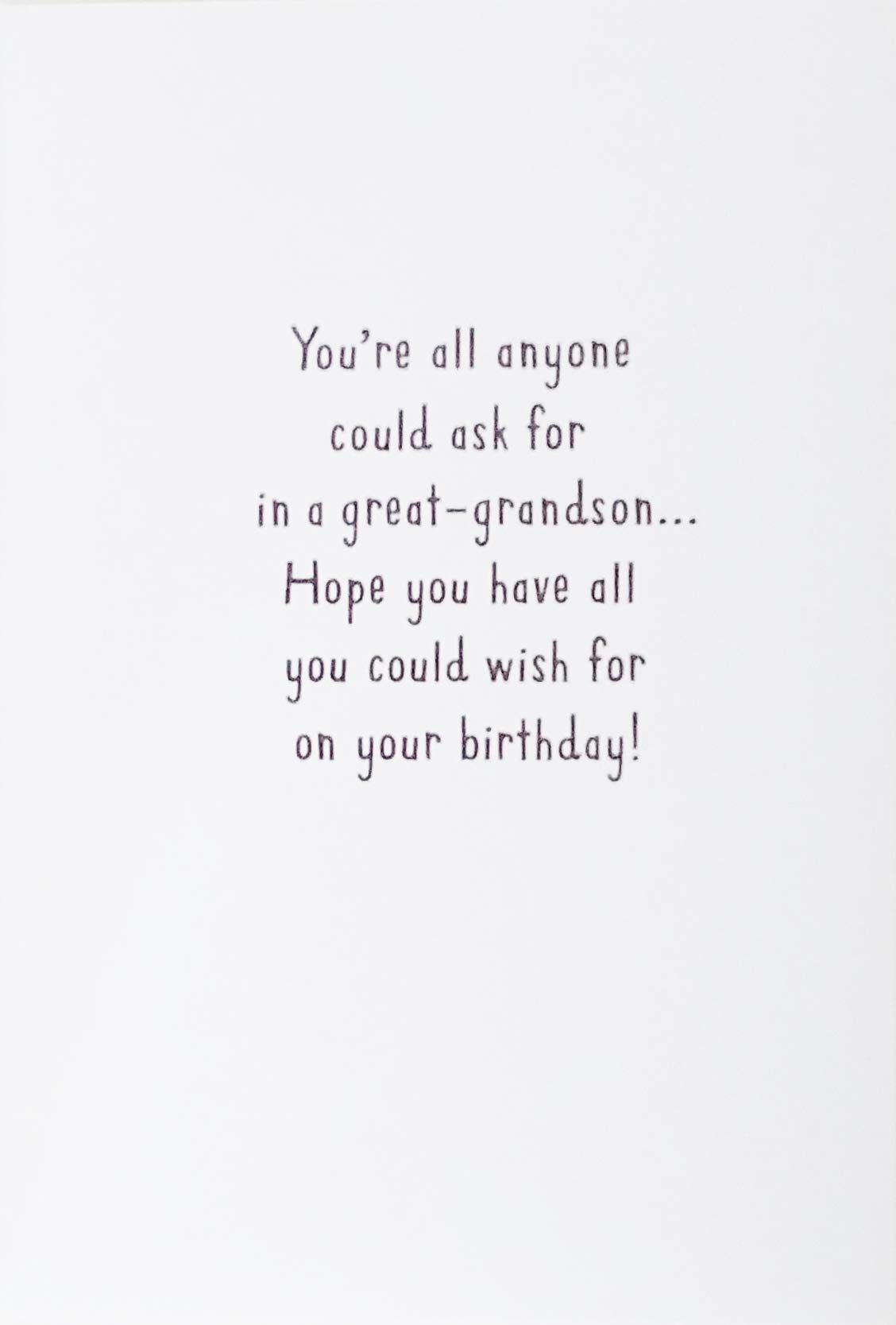 Greeting Card You're All Anyone Could Ask For In A Great-Grandson - Celebrating You Happy Birthday