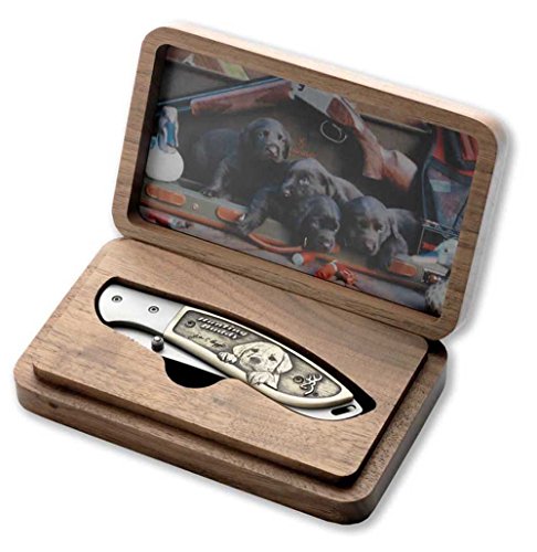 Browning Lab Puppy Limited Folding Knife,3.375in,Stainless Blade,White Smooth Bone Handle 322904