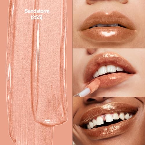 Revlon Super Lustrous Lip Gloss, Non-Sticky, High Shine Finish, 255 Sandstorm, 0.13 Oz