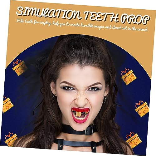 COHEALI Halloween Decor Halloween dentures Decor Fake Teeth Funny Fake dentures Cosplay Teeth Ugly Teeth Funny Teeth Pranking Props Fake Teeth for Halloween Plastic Clothing Fake Props