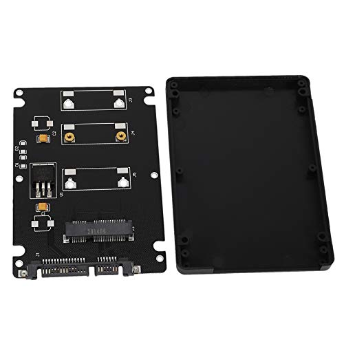 CAMILIA Mini Pcie mSATA SSD to 2.5 inch SATA3 Adapter Card with Case 7 mm Thickness Black