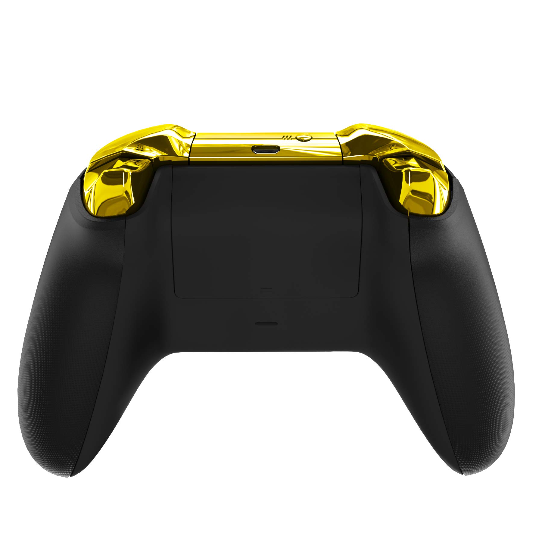 eXtremeRate LB RB LT RT Bumpers Triggers D-Pad ABXY Start Back Sync Buttons, Chrome Gold Full Set Buttons Repair Kits with Tools for Xbox One S & Xbox One X Controller (Model 1708)