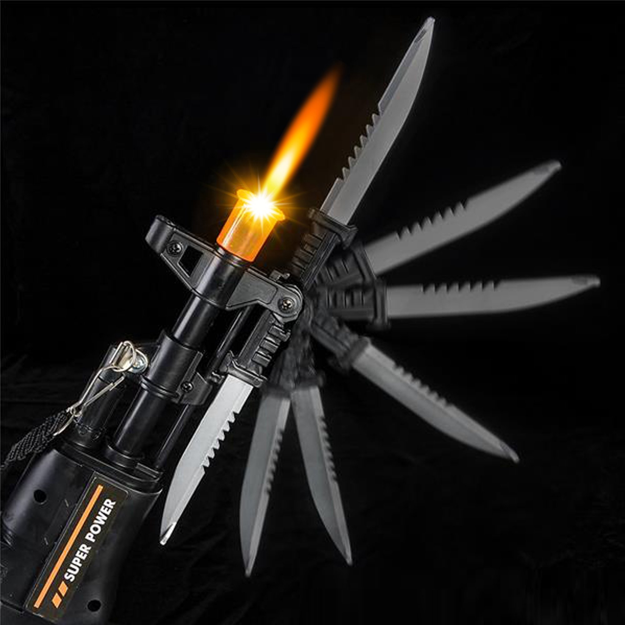 Light Up Toy Machine Gun with Folding Bayonet by ArtCreativity - Cool LED, Sound and Vibration Effect - 16 Inch Pretend Play Military Submachine Gun - Army Prop Gun for Boys and Girls