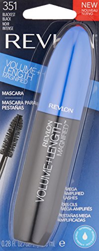 Revlon Volume + Length Magnified Mascara - Waterproof, Blackest Black, 0.28 fl oz