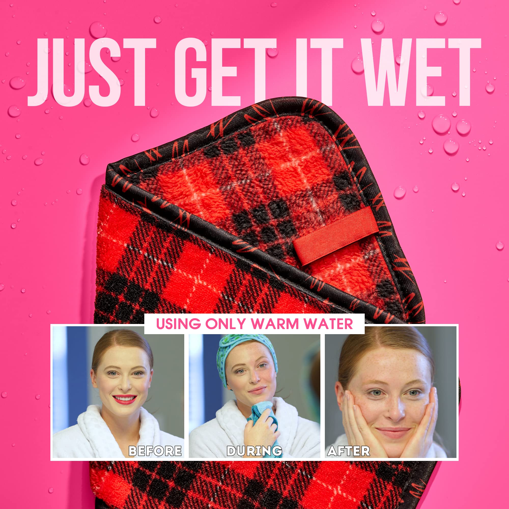 CAMPANELLI Makeup Remover Towels - Washable & Reusable. Great for Sensitive Skin. FreshFace & Perfect Beauty as seen on QVC & HSN (Ice Cream 5pc Set)