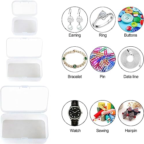 Clear Plastic Beads Storage Containers Empty Mini Storage Containers Box,Beads Storage Box with Hinged Lid Plastic Storage Containers with Lids for Pins, Small Items,Beads,Earplugs (28 Pack)