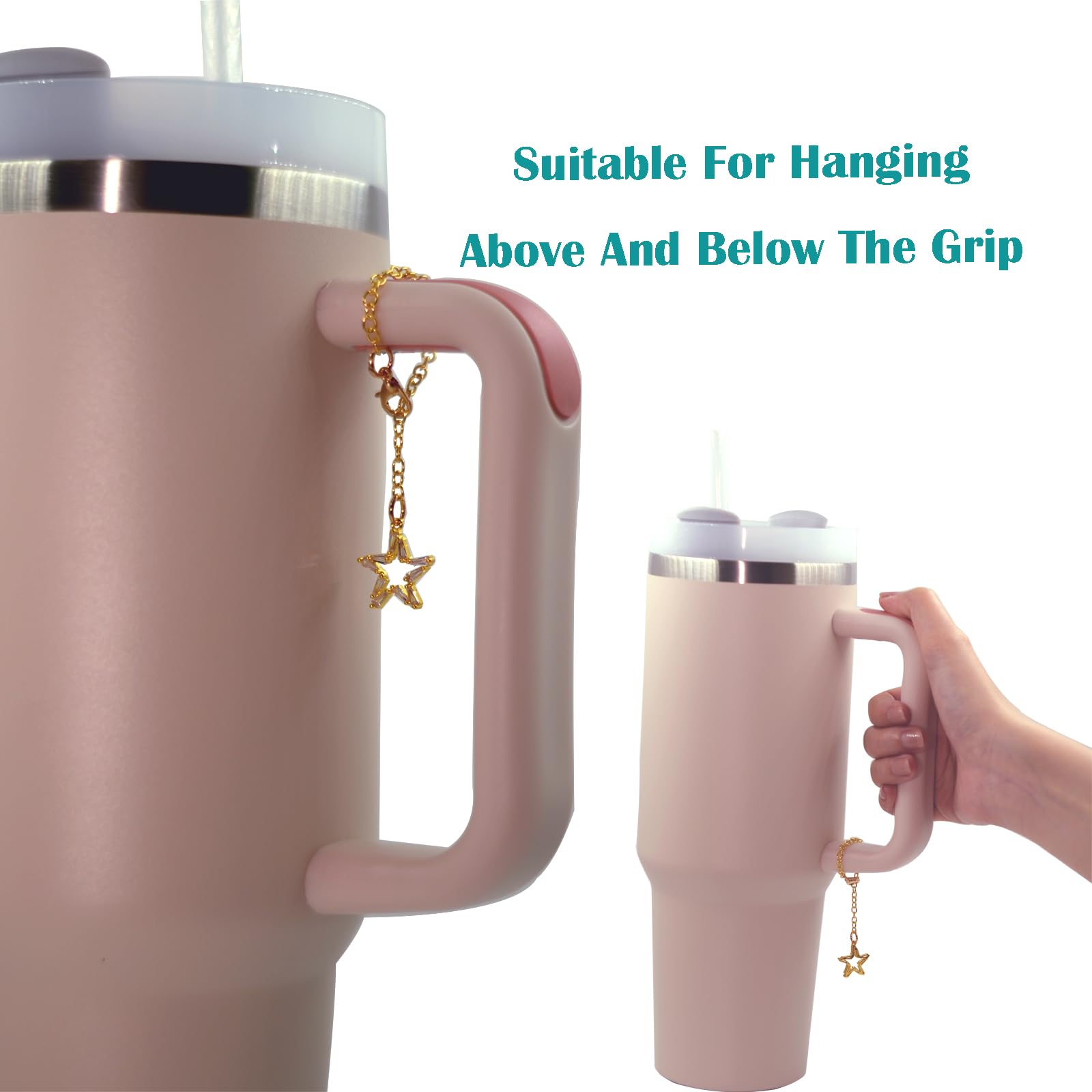 AYHIT Water Bottle Charms Handle Charm for Stanley cup Accessories for Simple Modern Tumbler with Handle