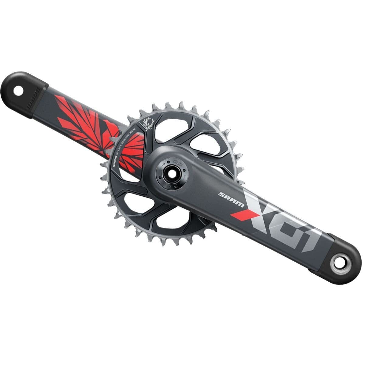 SRAM, X01 Eagle DUB C3, Crankset, Speed: 11/12, Spindle: 28.99mm, BCD: Direct Mount, 32, DUB, 170mm, Red, SuperBoost+