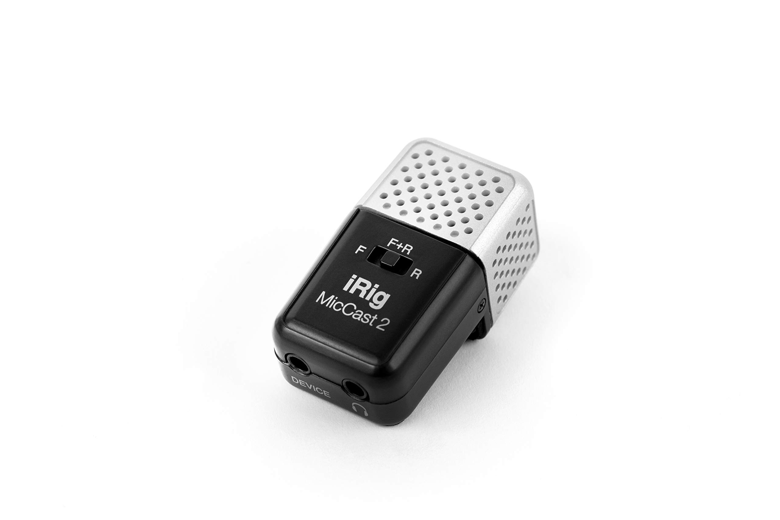 IK Multimedia iRig Mic Cast 2 Mini Vocal Microphone with Front, Rear, Omni Recording, for Podcast, Video, Streaming and More - Compatible with iPhone, iPad, Android and All Popular apps