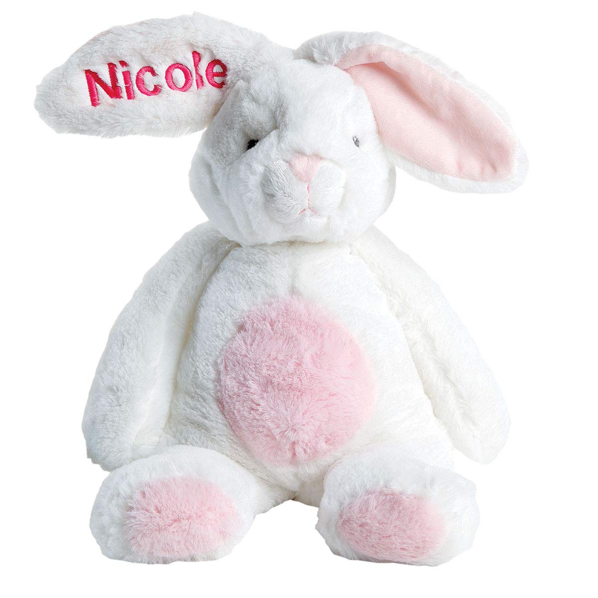 Lillian Vernon My First Easter Bunny Plush Pink Toy - Stuffed Animal with Customizable Embroidered Name for Boys & Girls, Personalized Kids & Toddler Gifts, 16 Inches Tall