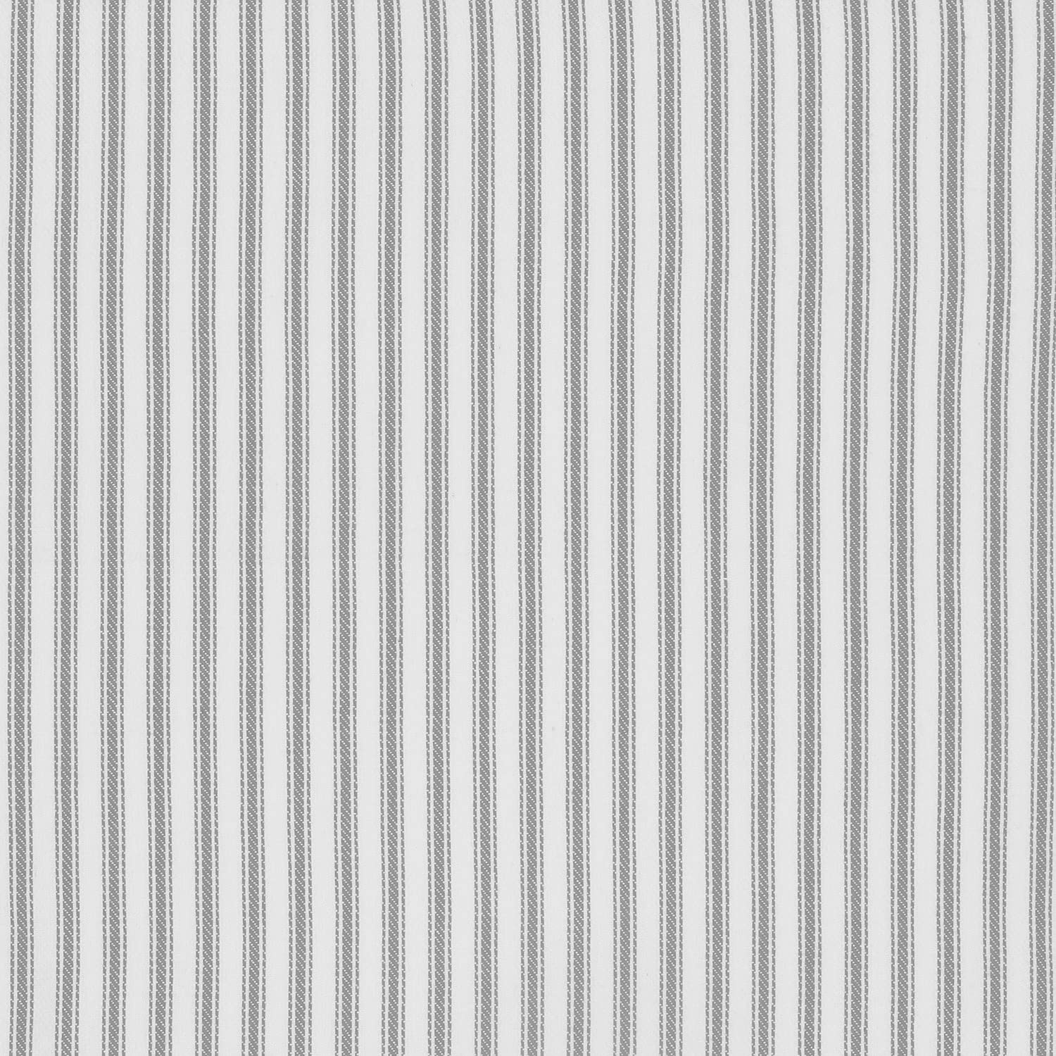 Cackleberry Home Alloy Gray and White Ticking Stripe Hanging Kitchen Dish Hand Towel Cotton with Button Accent, Set of 2