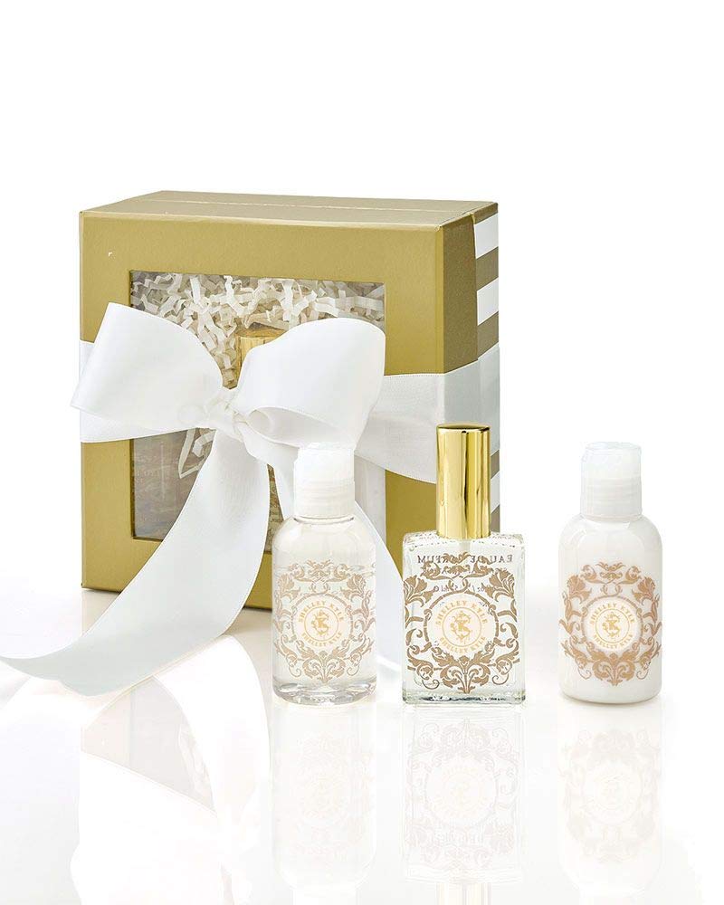 Shelley Kyle Signature Mini Gift Set, Includes Travel Size Perfume, Lotion, and Shower Gel, Packaged in Beautiful Cream and Gold Gift Box with Ribbon