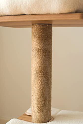 Catry Cat Tree - A Cat Play House Combo with Cat Hammock, Scratching Post, and Comfort Home Invariably Trap Kitten to Stay Around This 30β Easy Assembled Sturdy Cat Furniture, Beige