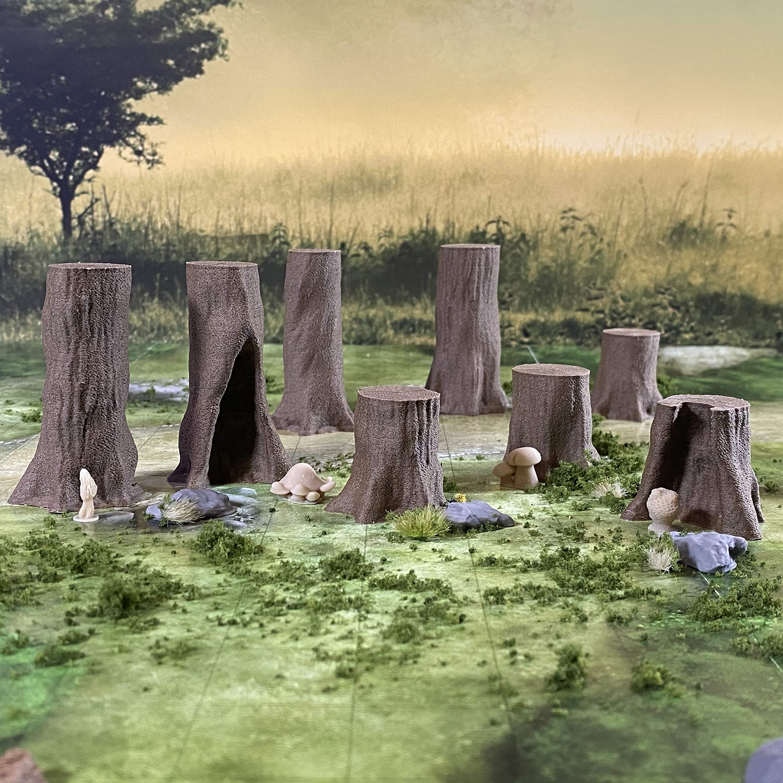 Extruded Gaming Chestnut Trees Set 2