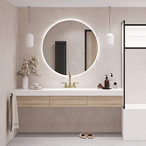 Brushed Gold Bathroom Faucet 2 Handle 4 Inches Centerset Vanity Sink Mixer Tap with Drain Assembly and cUPC Water Supply Lines SUS304 Stainless Steel