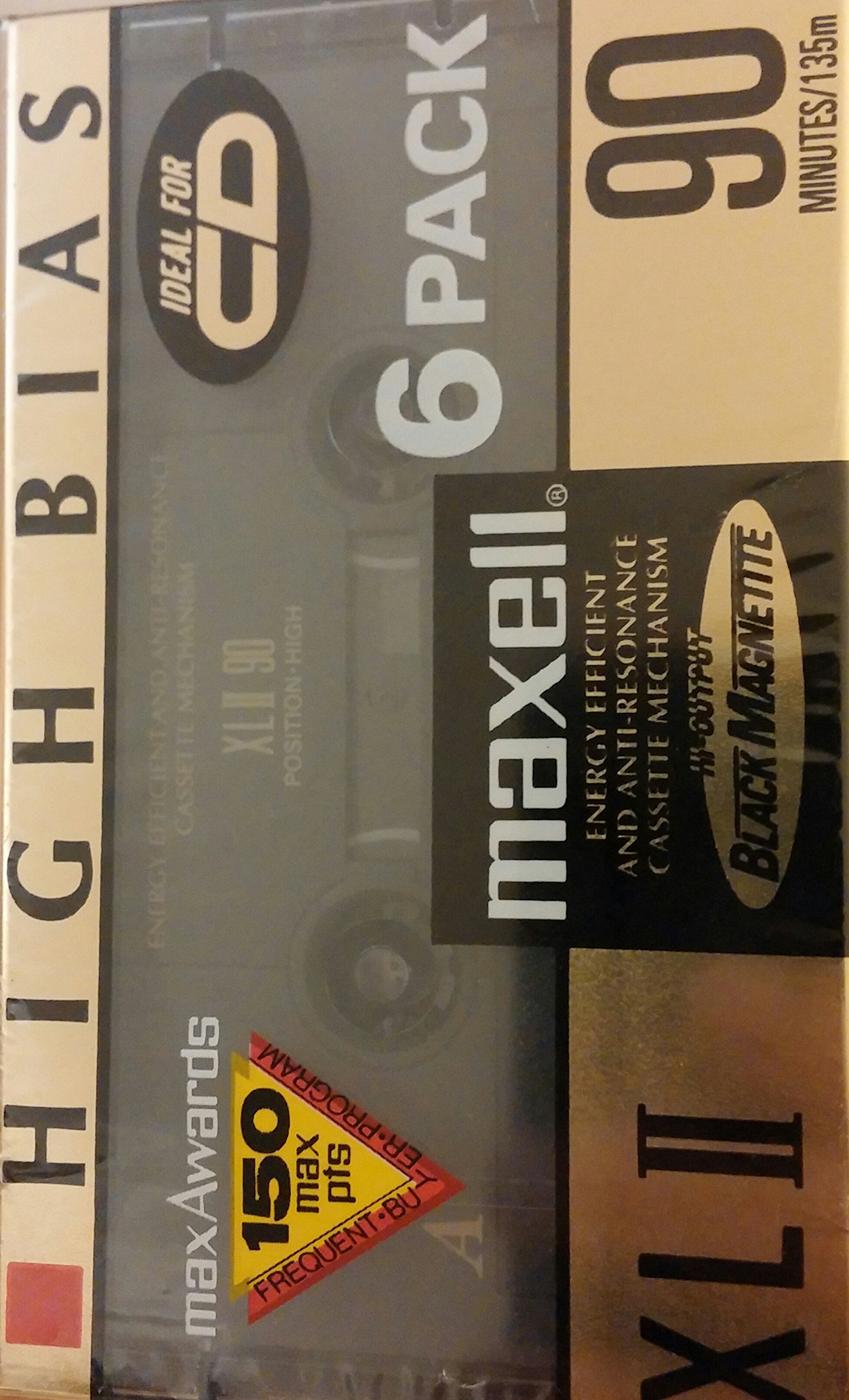Maxell Xlii 90 Audio Cassettes High Bias 6 Pack