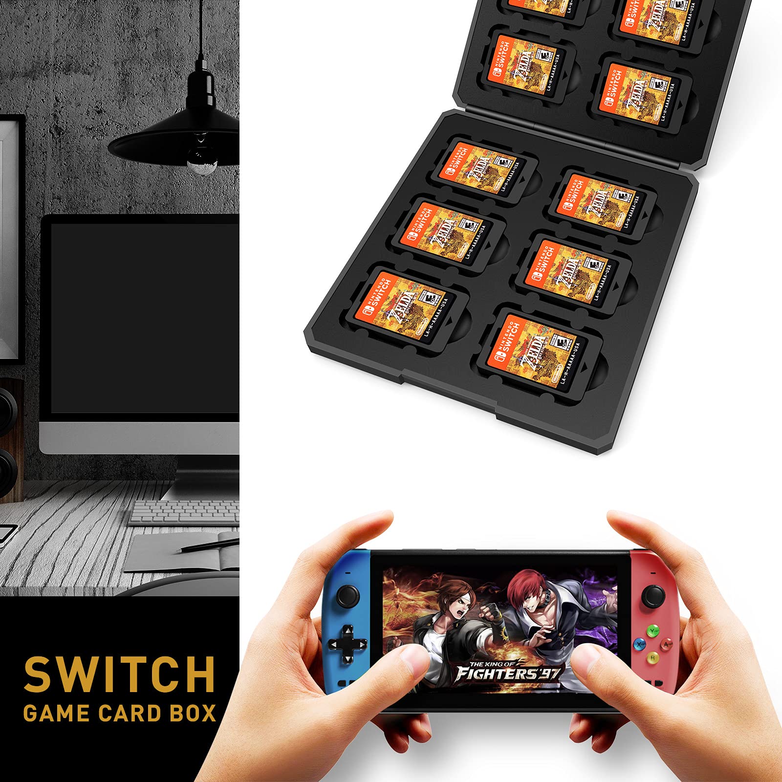 UFOPETIE 12 in 1 Game Card Case for Nintendo Switch Paw Switch Game Case Nintendo Switch Game Storage,Nintendo Switch Game Card Case Gift for Kids