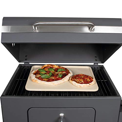 Boska Pizza Stone Plate Deluxe - Best for Oven, BBQ, and Grill - Natural Non-Toxic and Non-Stick Surface - Thermal Shock Resistant Cooking Stone - Heavy Duty Ceramic Cookware