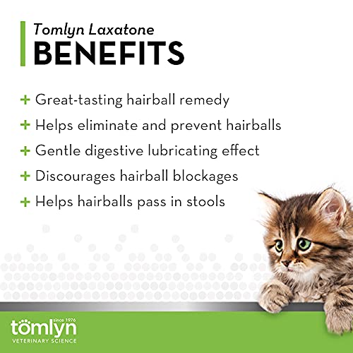 Tomlyn Laxatone Chicken-Flavor Hairball Remedy Chews for Cats and Kittens, 2-Pack