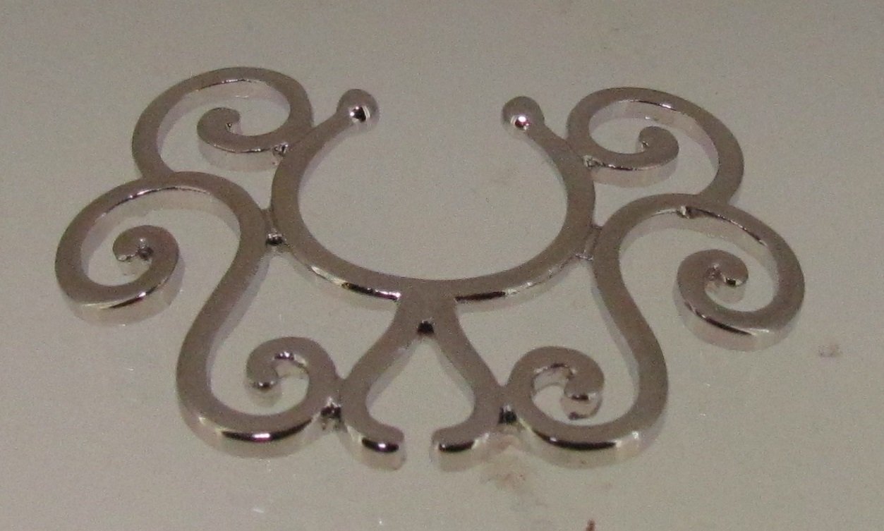 Body Accentz Nipple Rings no Piercing Pair Non-Piercing Clip On Nipple Ring Tribal Floral Pai