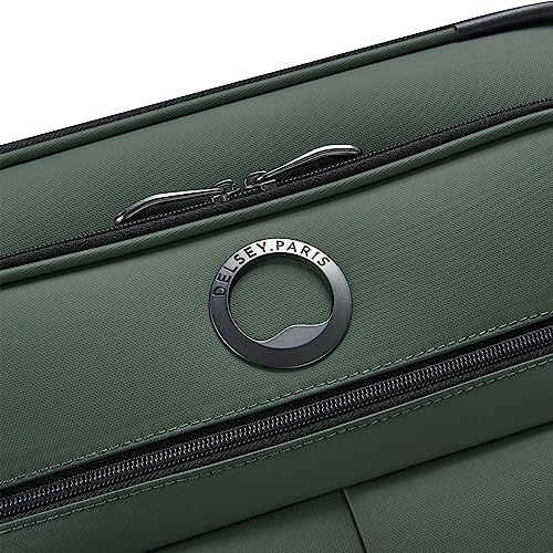 DELSEY Paris Sky Lite Softside Expandable Luggage with Spinner Wheels, Green, Checked-Large 28 Inch