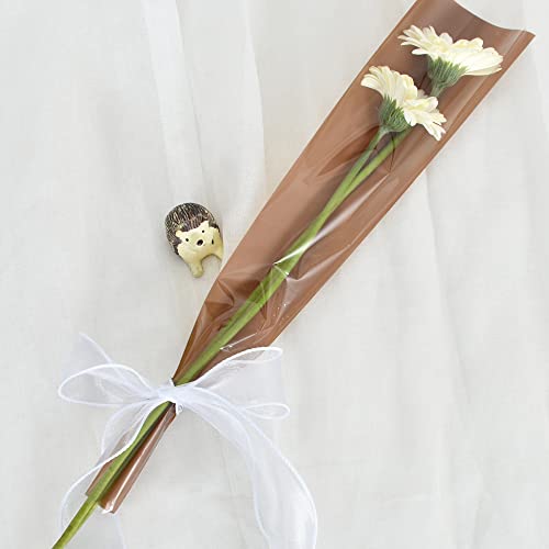 TONIFUL 1-1/2 Inch Wide White Wired Chiffon Ribbon Sheer Organza Ribbons for Crafts Floral Bouquets Wedding Car Party Decorations Valentine's Day Gift Wrapping Bow Making Tree Wreaths Decoration