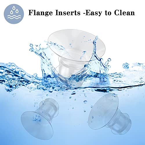 Flange Inserts 13/15/17/19/21mm for Medela,Spectra 24mm Shields/Flanges,Compatible with TSRETE,CPPSLEE,Momcozy S9/S9Pro/S12/S12Pro Wearable Breast Pump,Reduce 24mm Nipple Tunnel Down to 5pcs
