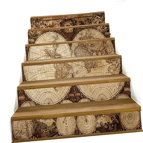 DOITOOL Thicken Stairs Stickers Stairs Decals Staircase Decals Stair Stickers Decorate Decorative Paintings Digital PVC Stair Decor Staircase Stickers Staircase Wall Decor
