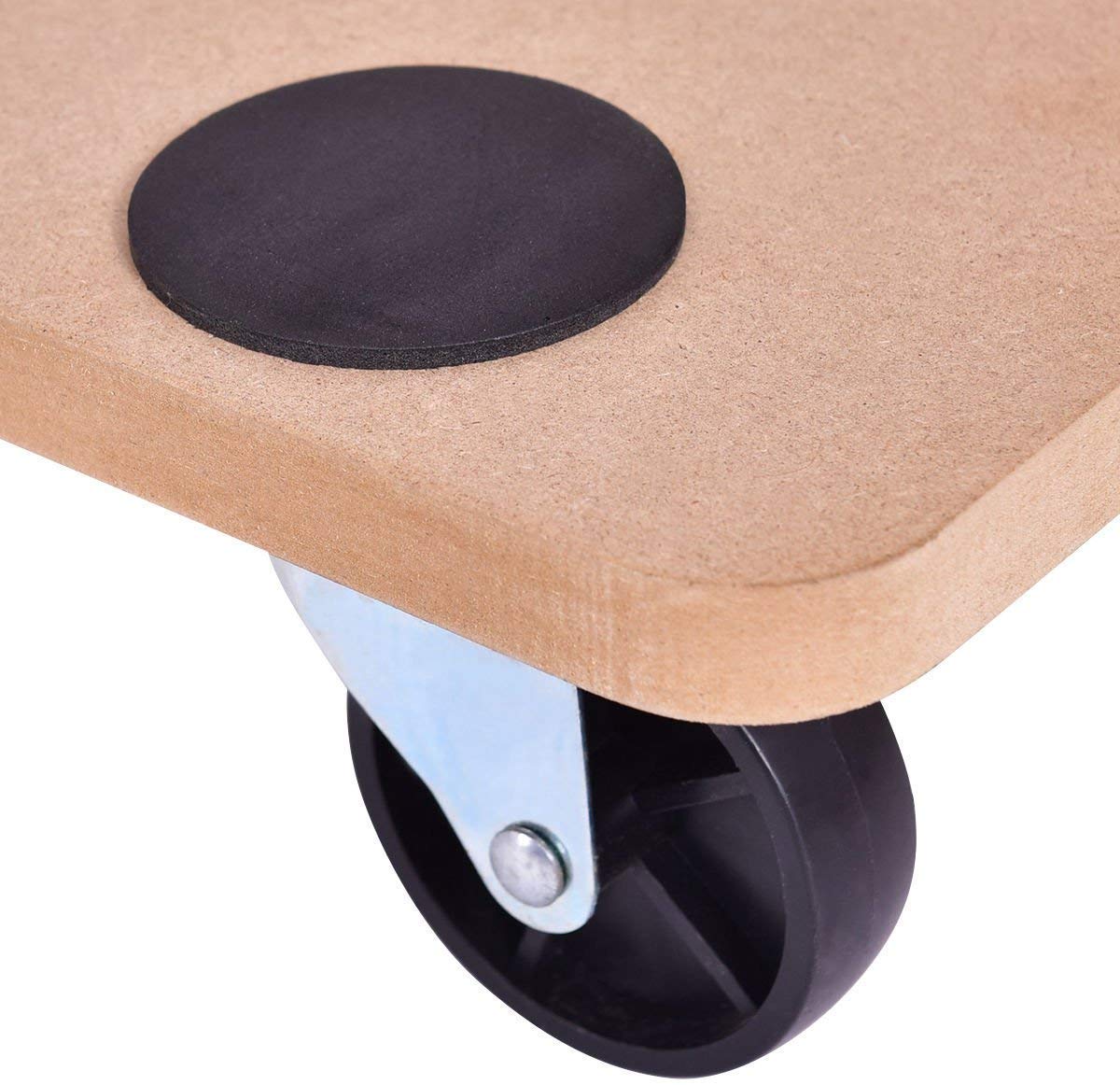 Casart Wooden Board Dolly, Moving Carrier with 4 Wheels