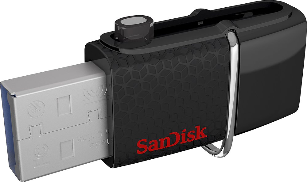 Sandisk Ultra Dual USB Flash Drive, 32 GB, Black (SDDD2-032G-A46)