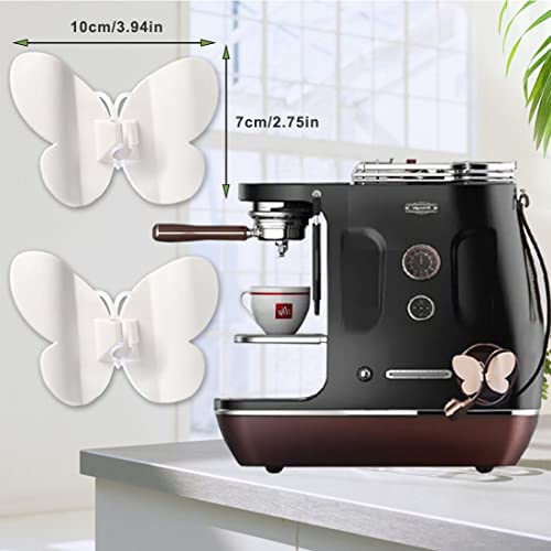 Follus 8 Packs Cord Organizer, Tidy Cord Holder Cable Organizer, Self-Adhesive Wire Storage Holder Suitable for Kitchen Appliances, Air Fryers, Toasters, Blenders, Coffee Makers(Black & White)
