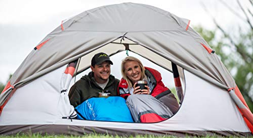 ALPS Mountaineering Zenith +30° Mummy Sleeping Bag, Regular - Gray/Red